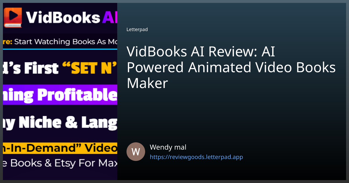 VidBooks AI Review: AI Powered Animated Video Books Maker | by Wendy mal